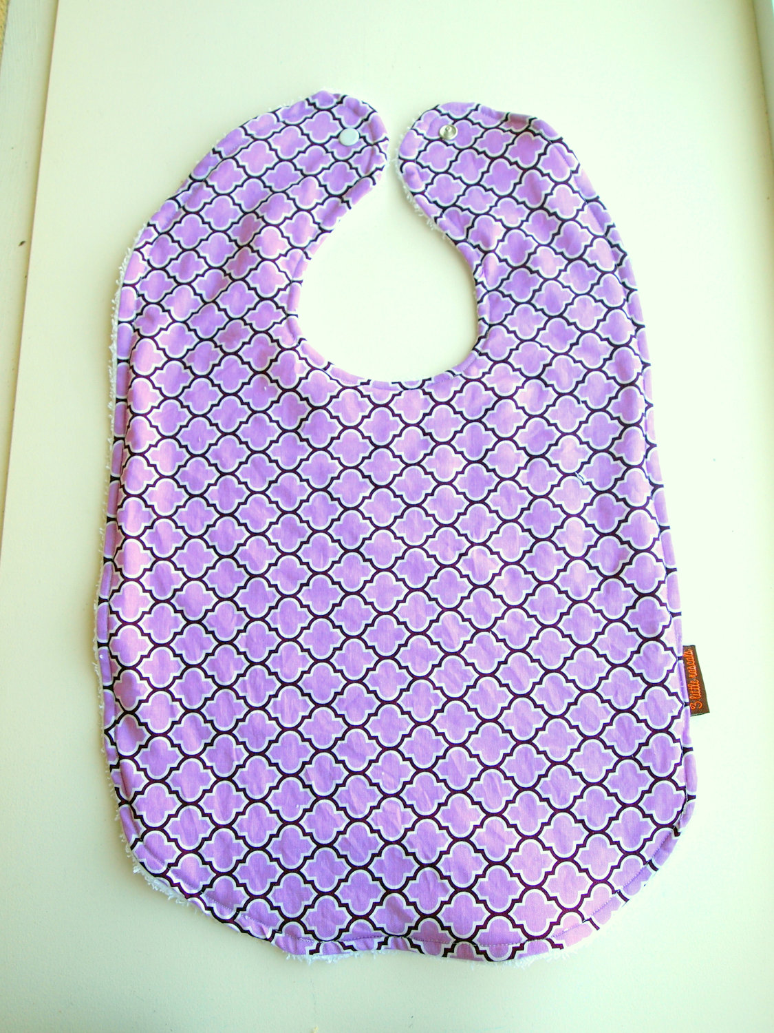 Baby Bib Toddler Lilac Girls Cotton Terry Cloth Snap Bib Pretty on Luulla